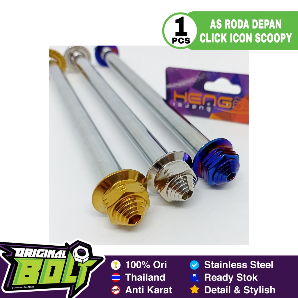 Jual As Roda Depan Vario Scoopy Beat Spacy Probolt Stainless Steel Heng ...
