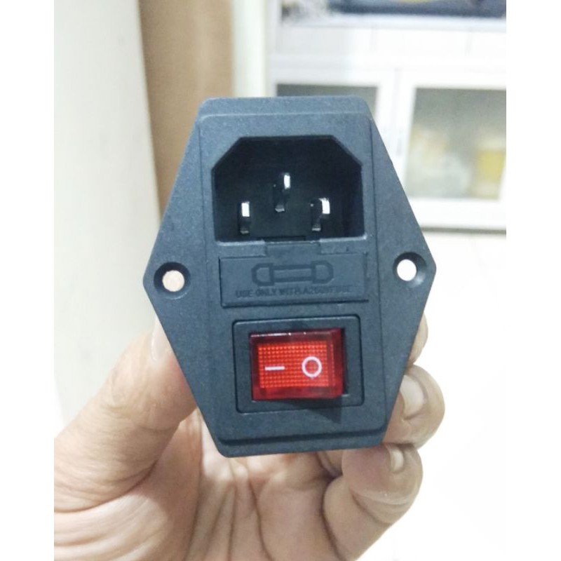 Jual SOCKET AC 3 IN 1 + SAKLAR LAMPU + FUSE HOLDER POWER SOCKET SWITCH | Shopee Indonesia