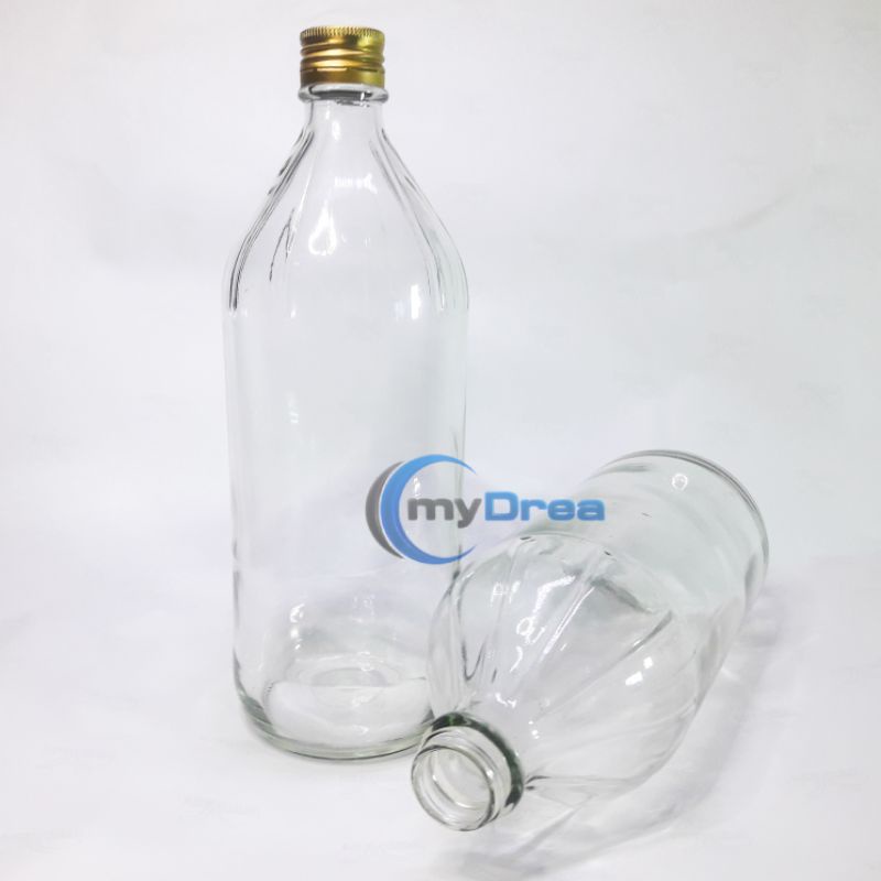 Jual Botol CUKA APEL 1000 ml 1 Liter kaca, Jamu, Jus, Susu, Kopi, Cairan, Bensin Rekondisi ...