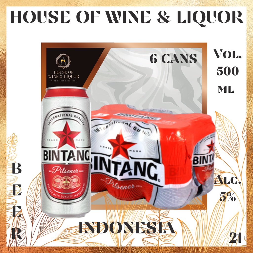 Jual Bir Bintang Can Jumbo 500 ML ( isi 6 can bintang kaleng ) | Shopee ...