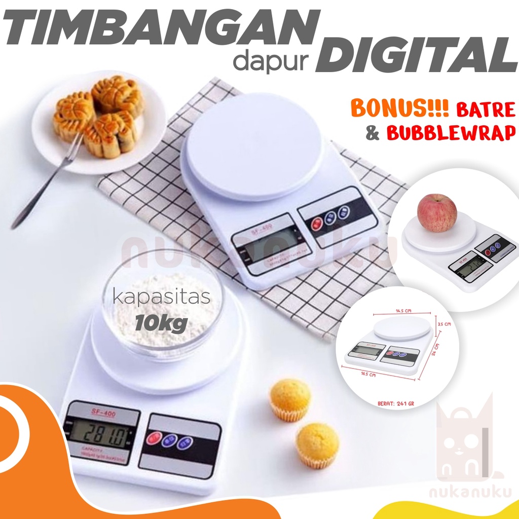 Jual NUKANUKU - Timbangan Digital 10kg / Timbangan Dapur Digital ...