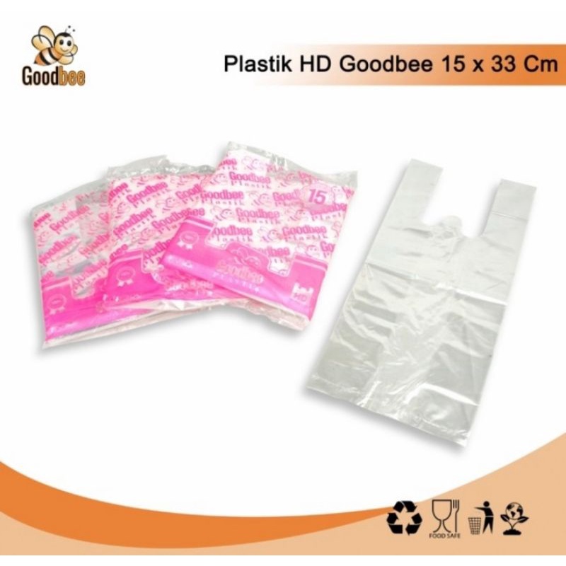 Jual HD Goodbee Pink 15 - Kantong Plastik HDPE murni Bening @ 200 gram ...