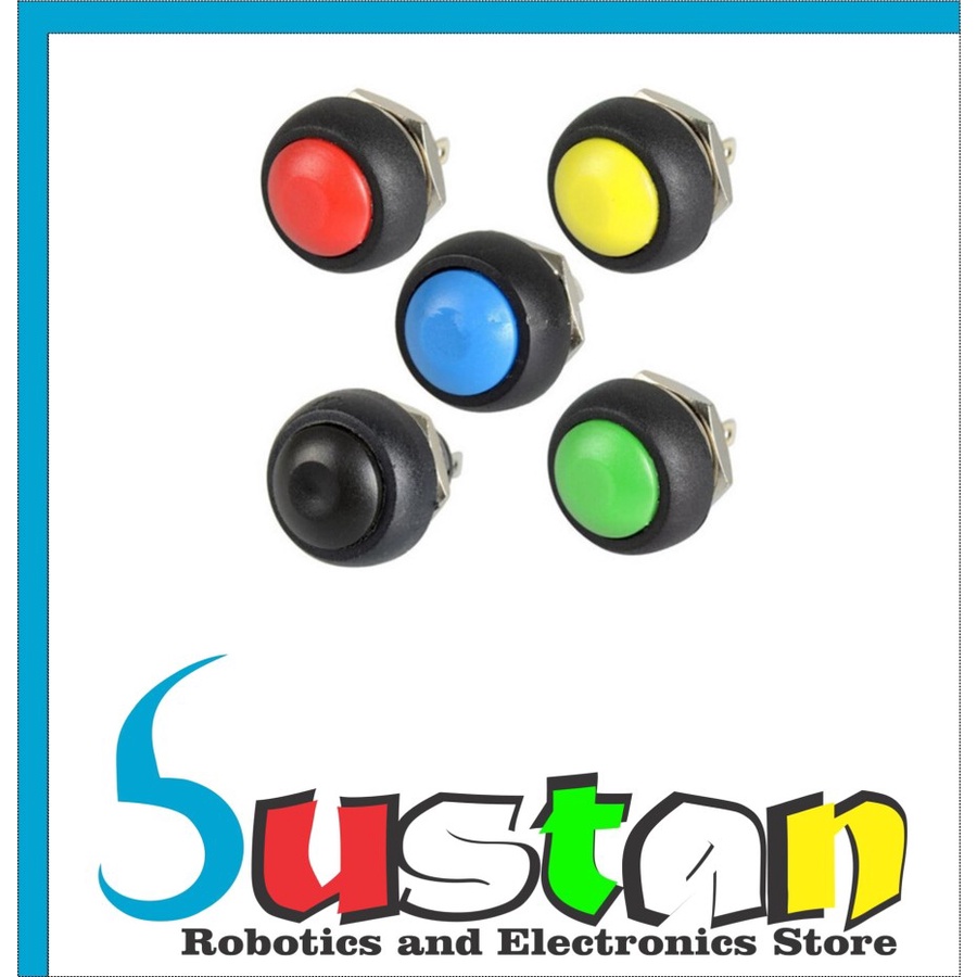 Jual PBS-33B 12MM Waterproof Momentary ON / OFF Push Button Switch ...