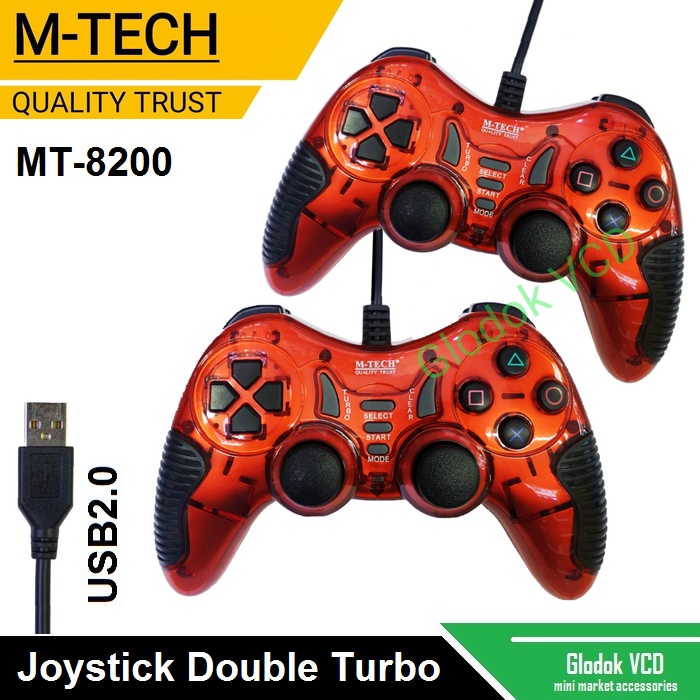 Jual M-Tech MT-8200 Gamepad Double Turbo Joystick Stik Computer PC ...