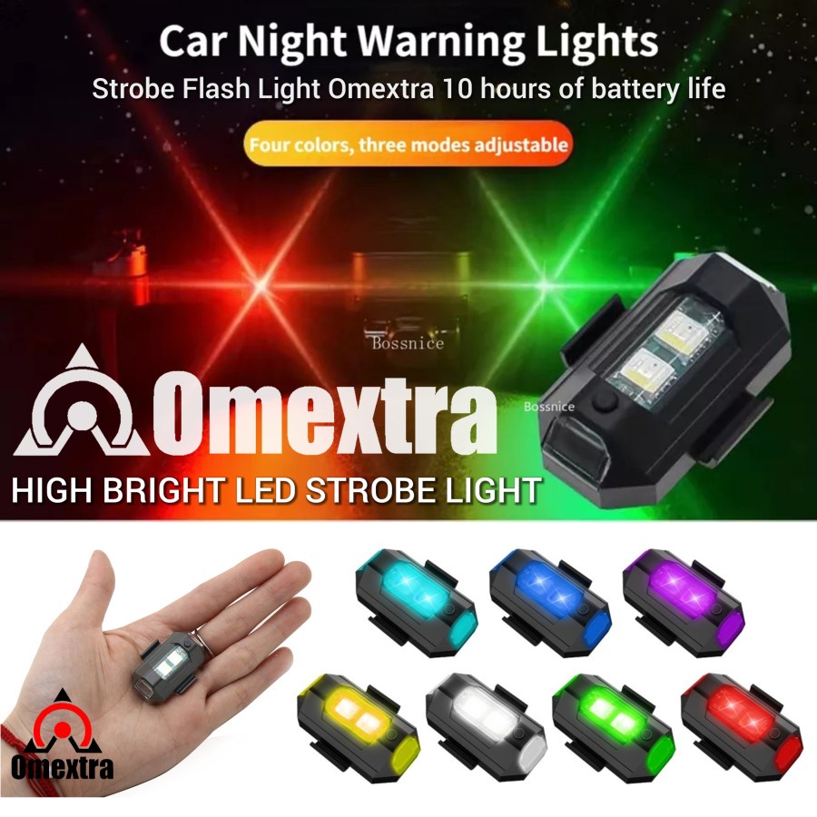 Jual Mini Led Strobe Light Omextra Lampu Strobo Mobil Aircraft Motor ...