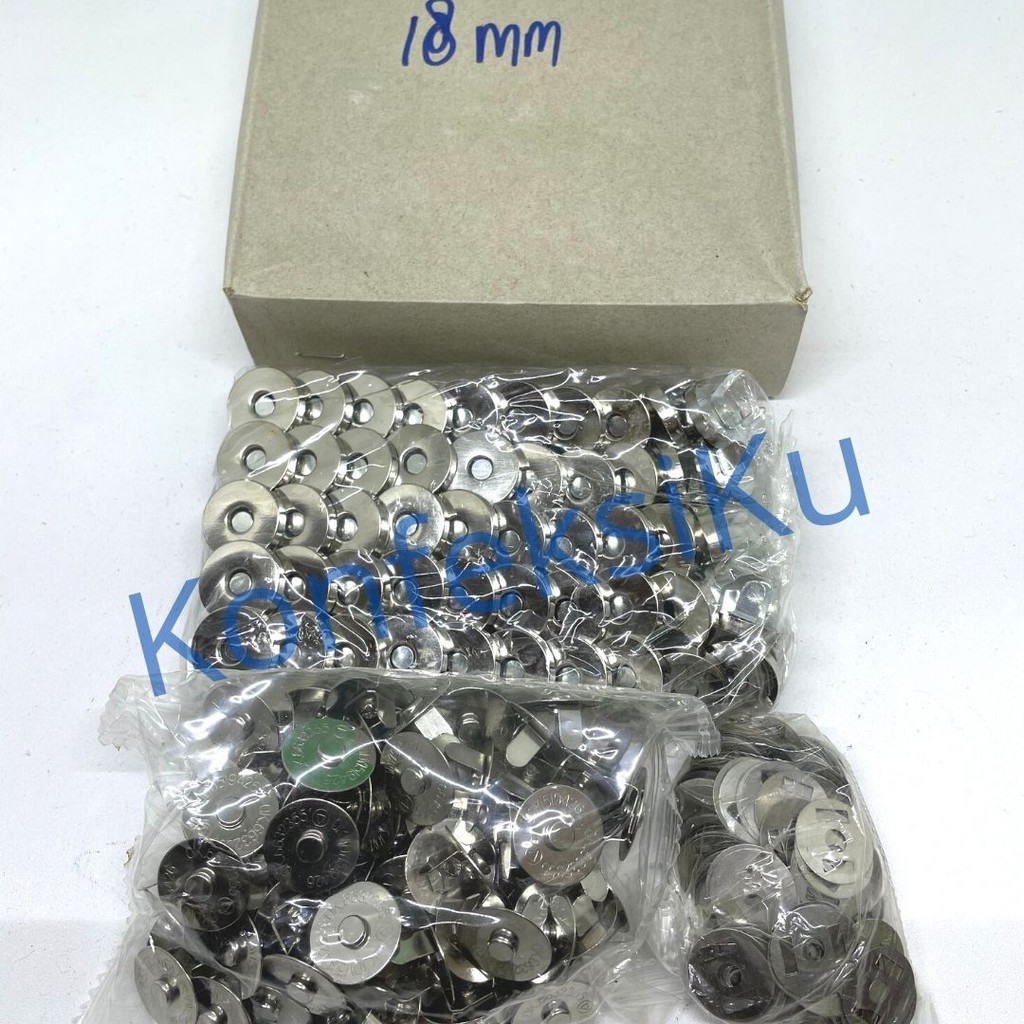 Jual Kancing Magnet 18mm (1Box -/+ 100pcs ) | Shopee Indonesia