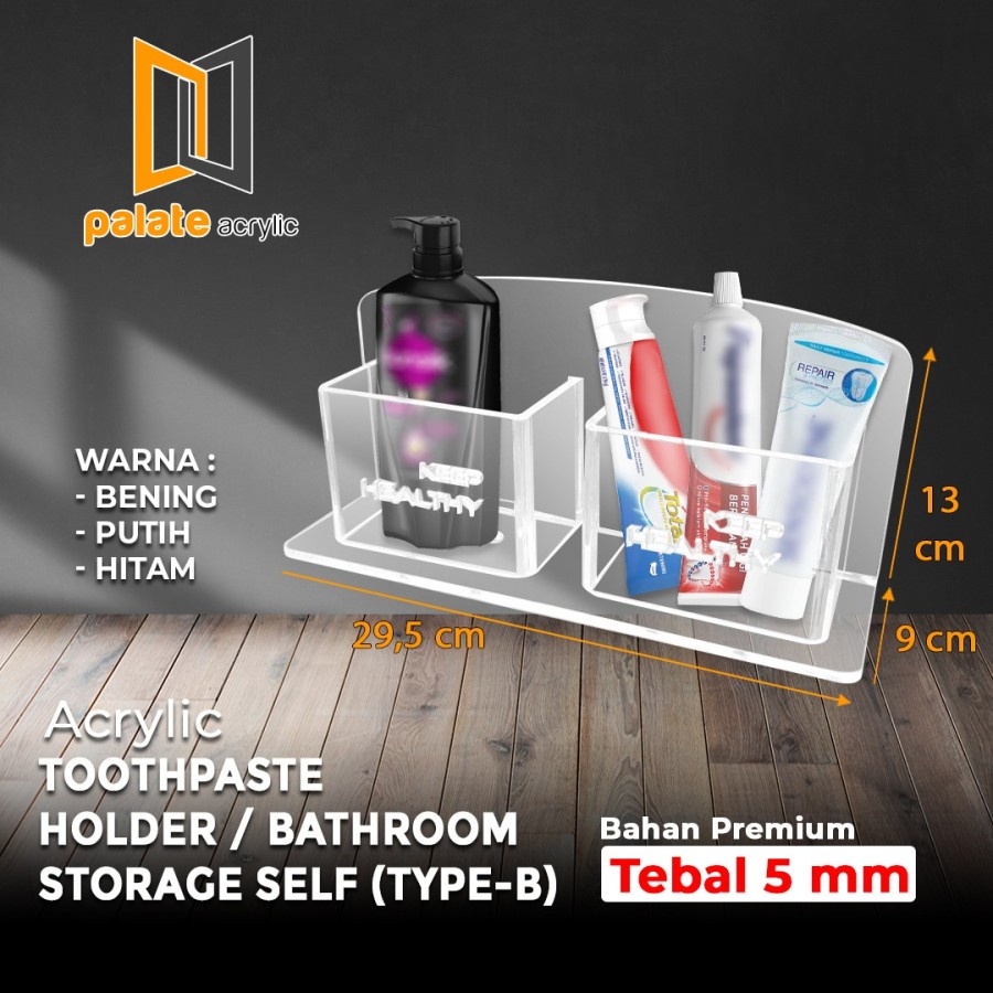 Jual AKRILIK RAK KAMAR MANDI TEMPAT SIKAT GIGI / SKINCARE / ODOL / ALAT ...