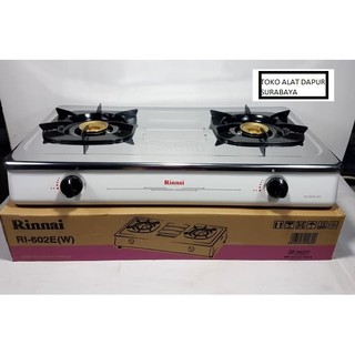 Jual Rinnai kompor gas 2 tungku SNI RI 602E (W) - 602 E - RI602E White Putih Burner kuningan ...