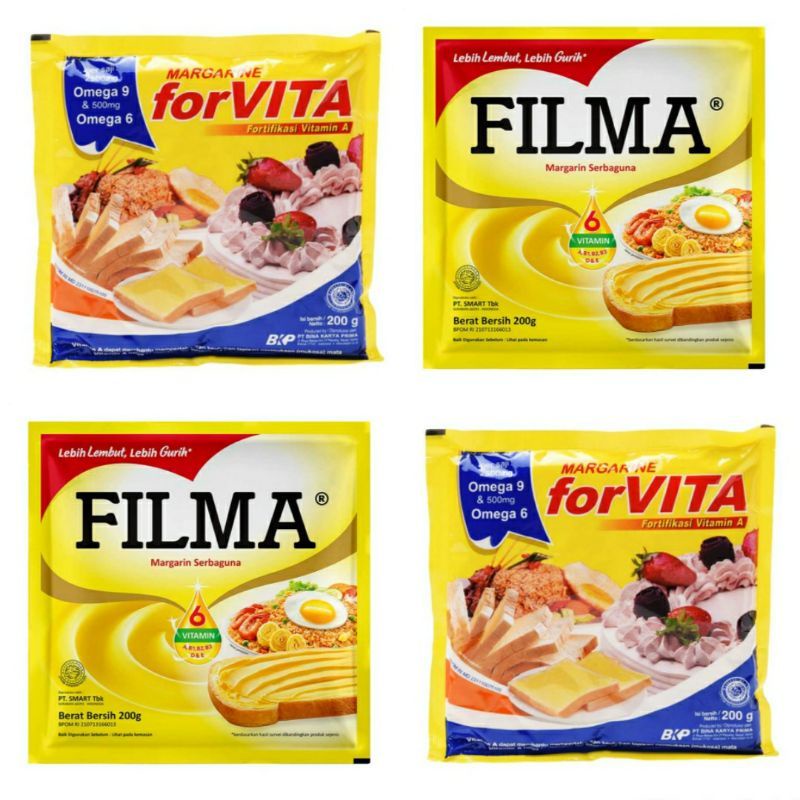 Jual MARGARIN FILMA DAN FORVITA 200g | Shopee Indonesia