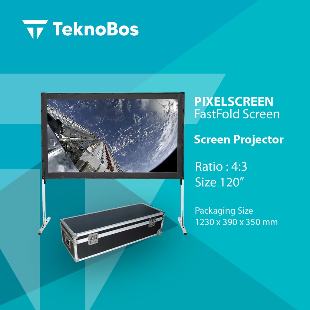 Jual PIXELSCREEN Screen Projector / Layar Proyektor FastFold Screen 120 ...
