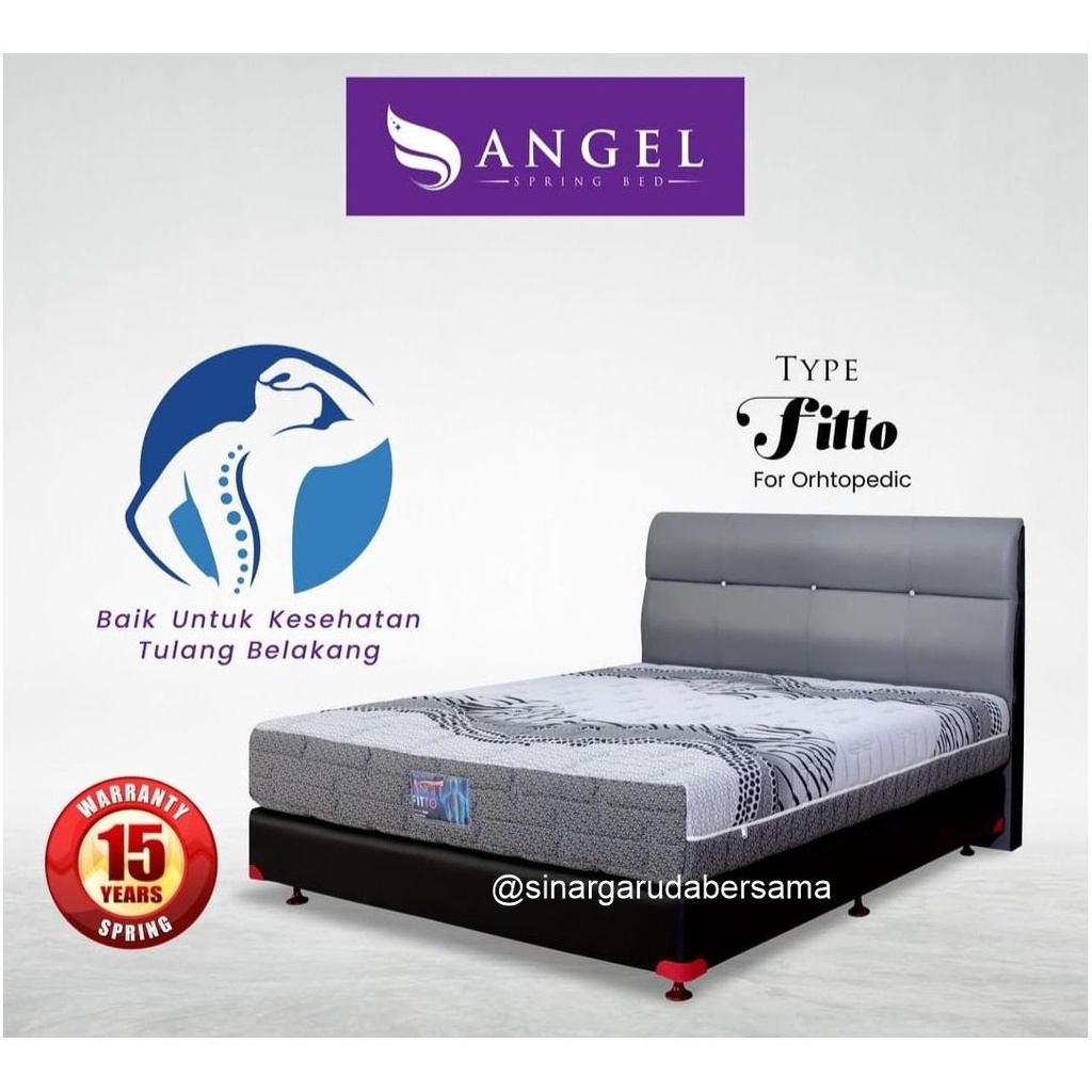 Jual ANGEL SPRING BED ORTHOPEDIC GARANSI 15 TAHUN TYPE FITTO / SPRING BED TULANG BELAKANG HARGA ...