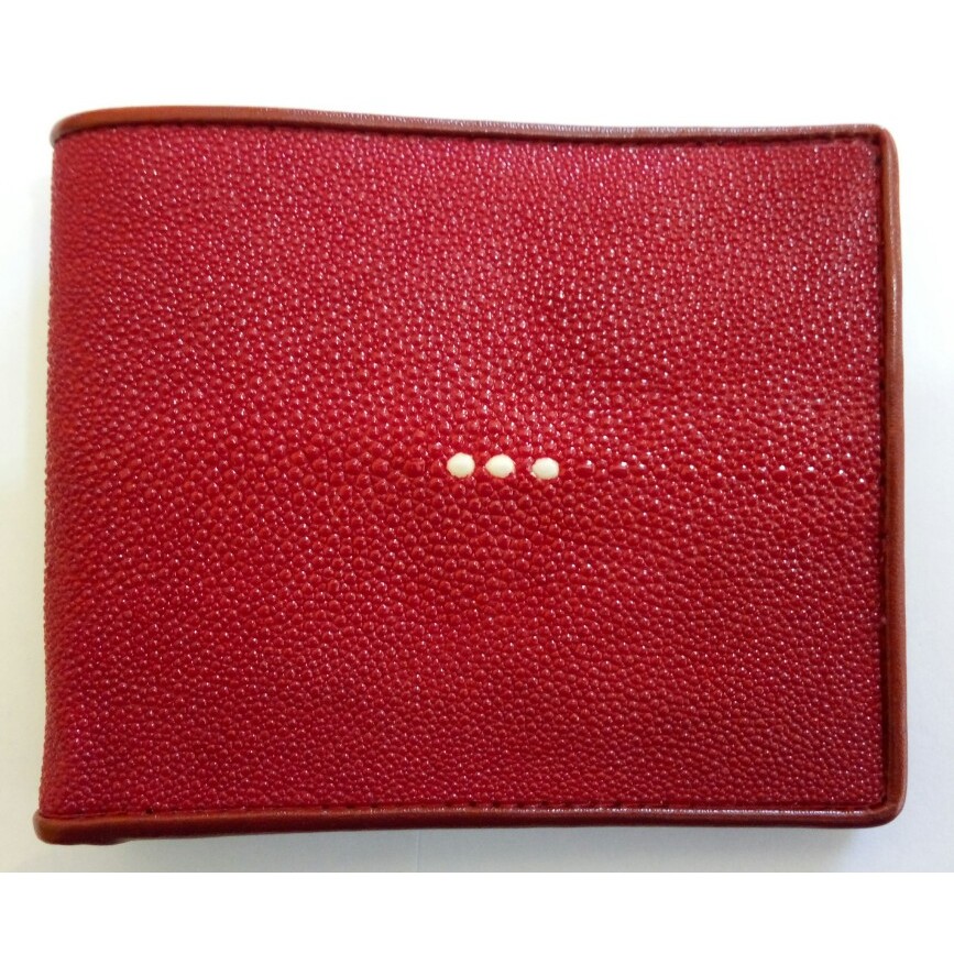 Jual Dompet Kulit Ikan Pari Mutiara Merah Pria (OWL) | Shopee Indonesia