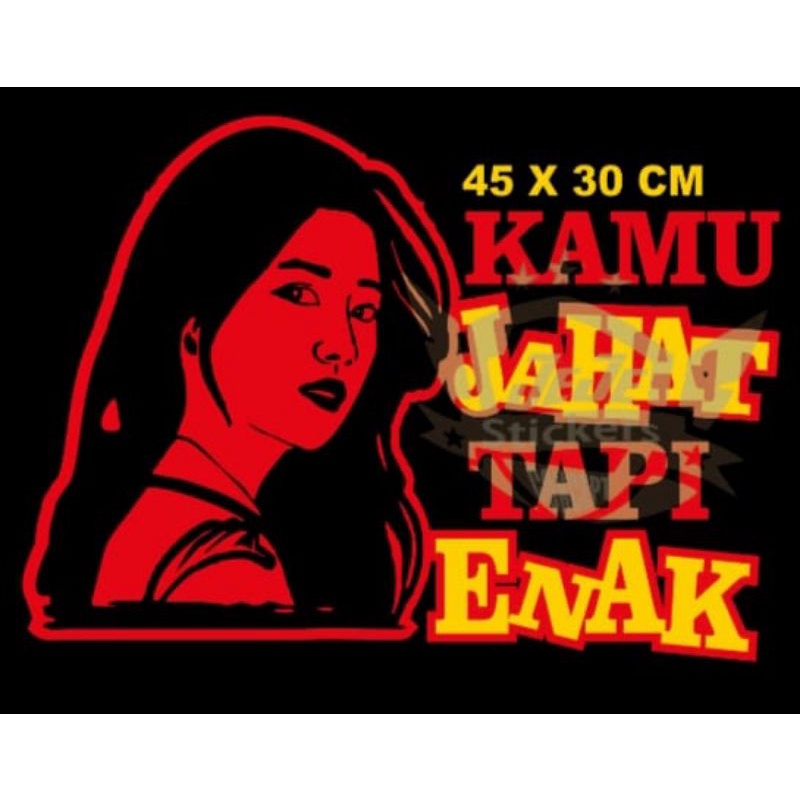 Jual STICKER CUTTING GAMBAR DENGAN KATA-KATA LUCU UNTUK KACA ATAU PINTU TRUCK PICKUP MOBIL DLL ...