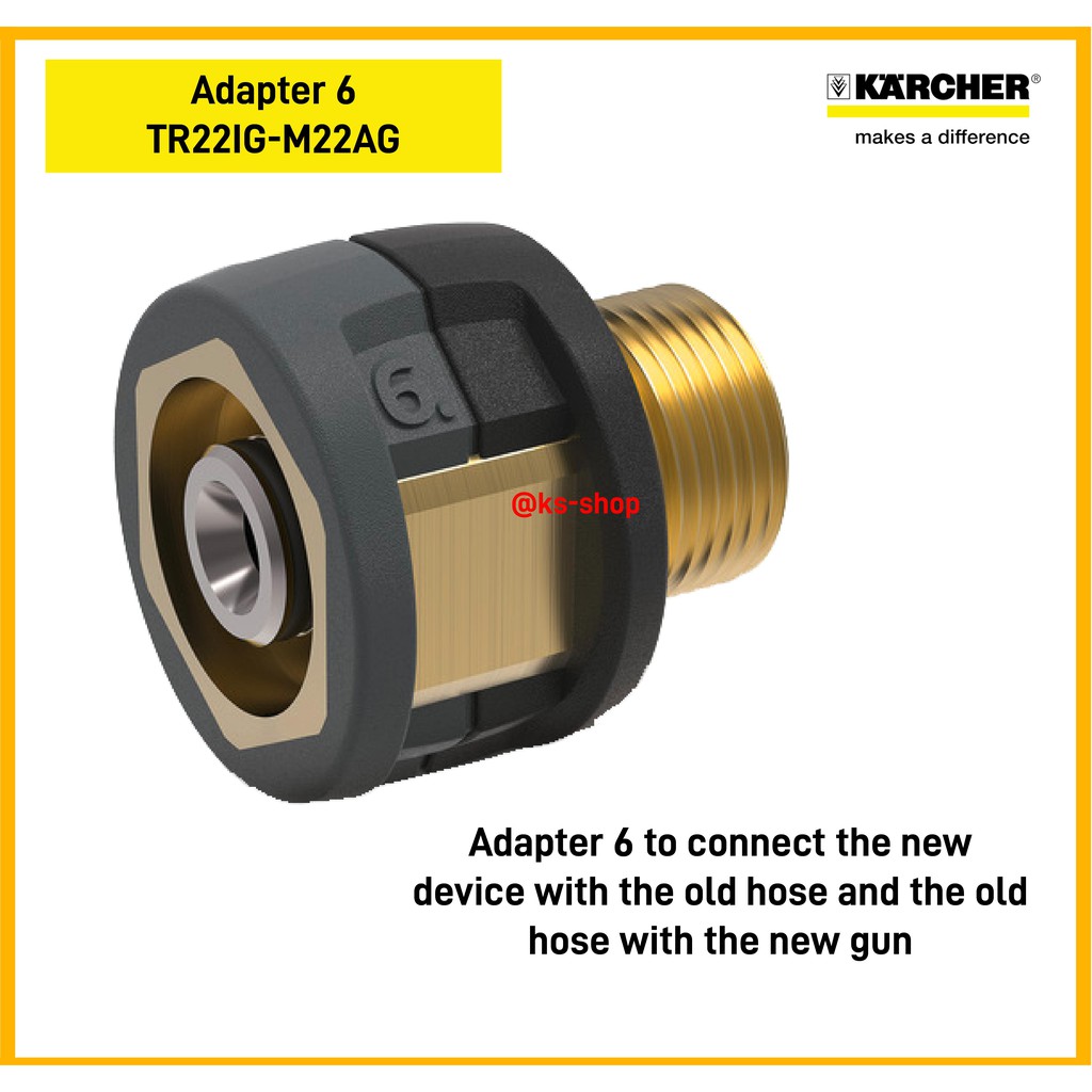 Jual Karcher Adapter 6 TR22IG-M22AG For High Pressure Cleaner | Shopee ...