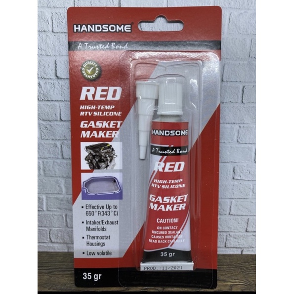 Jual Lem Red Sealant Tube / Lem High Temperature Red Silicone KECIL ...