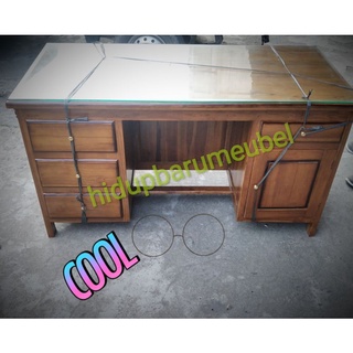 Jual Meja tulis Jati Jepara / office table kerja kantor ukiran kayu ...