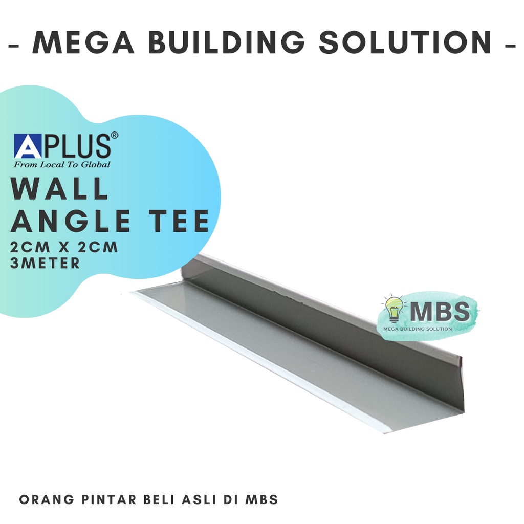 Jual Aplus Wall Angle Tee 3m / Wall Angel Siku / Rangka Plafon Gipsum ...