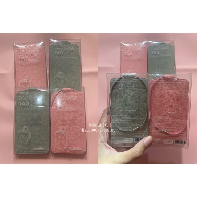 Jual Miniso Baggage Tag Name Tag Koper | Shopee Indonesia