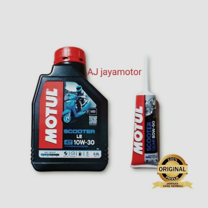 Jual (PAKET HEMAT) MOTUL 100% original matic UK.0.8 lt +oli gear Motul ...