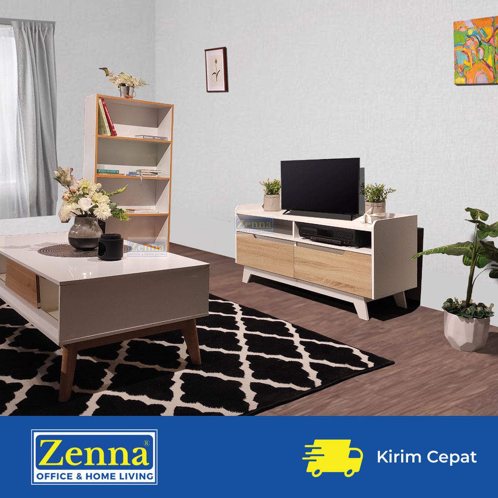 Jual Zenna TV Cabinet 120 TU 10 / Rak TV / Meja TV | Shopee Indonesia