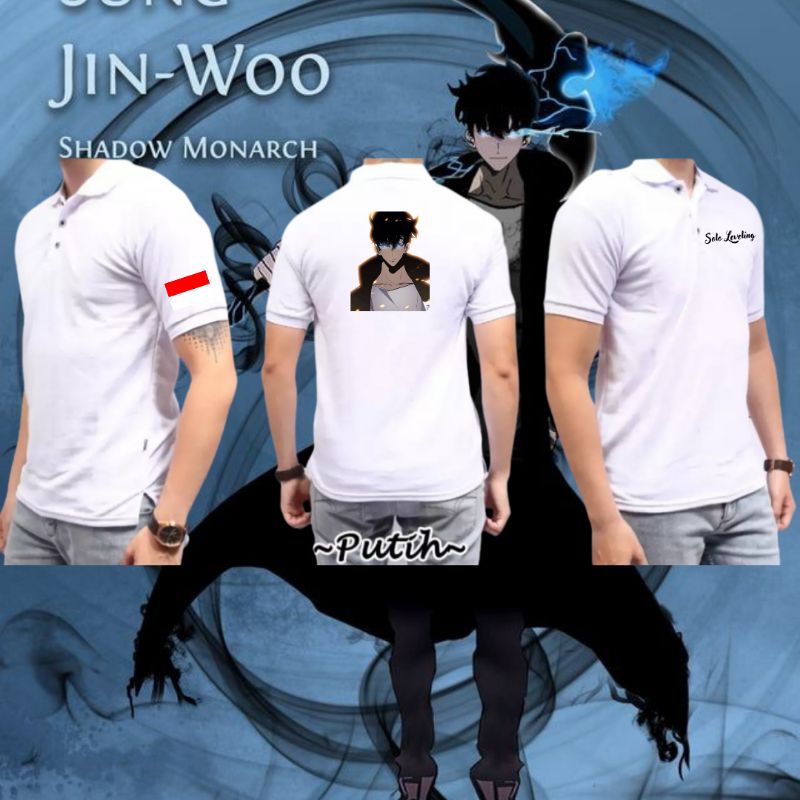 Jual Baju Kaos Polo kerah Tshirt Solo Leveling | Polo Manhwa Solo ...