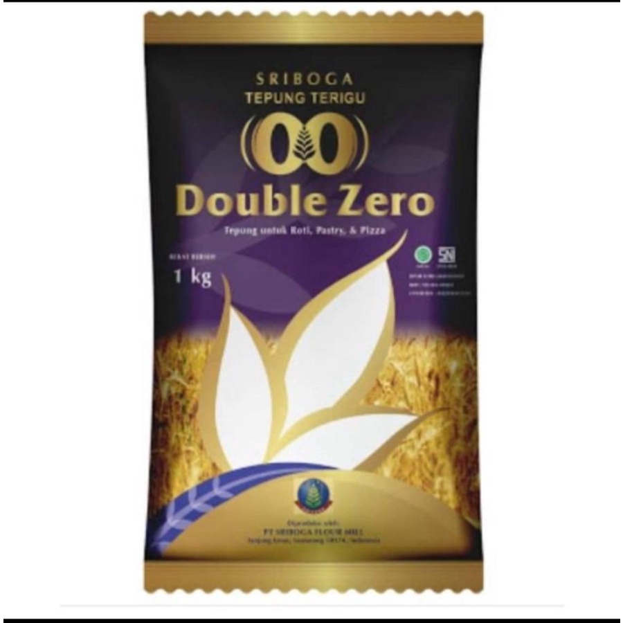Jual Tepung Terigu Sriboga Double Zero 1kg - Zero Double Protein Tinggi | Shopee Indonesia
