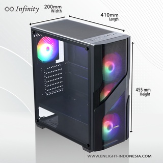 Jual Casing Komputer INFINITY NEBULA V4 Gaming Case PC CPU (NON PSU ...
