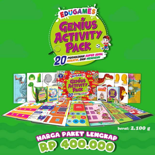 Jual Edugames Genius Activity pack - permainan edukasi anak | Shopee ...