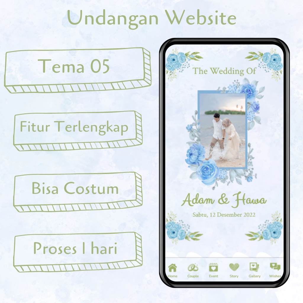 Jual Undangan Digital Website Pernikahan Undangan Digital Web Undangan ...
