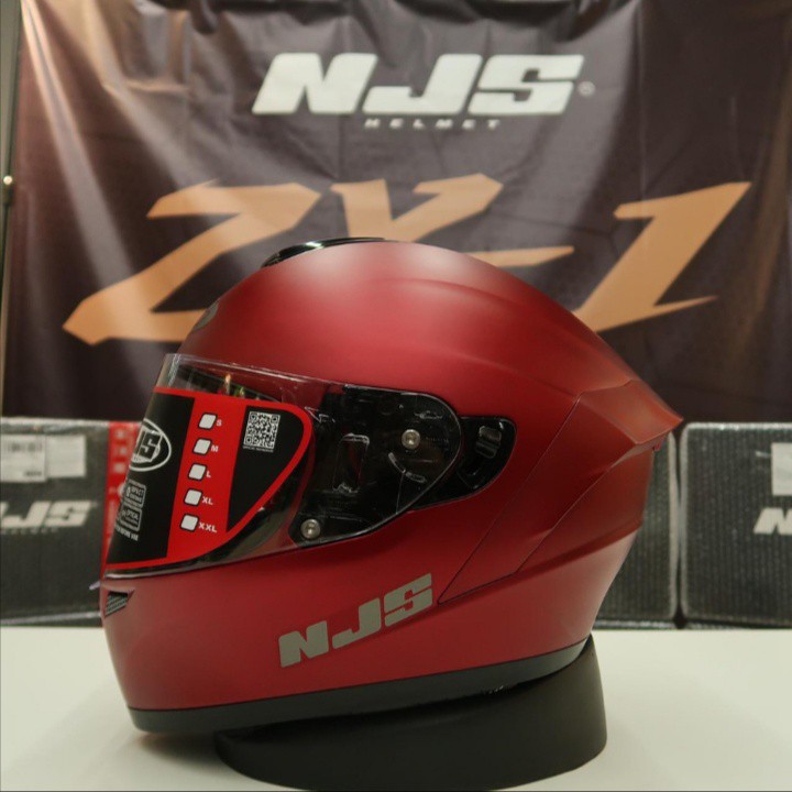 HELM FULL FACE NJS ZX-1 SOLID | Shopee Indonesia
