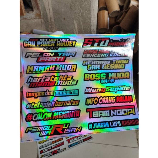 Jual Stiker Pack Kata Kata Racing / Stiker Viral / Stiker Racing ...