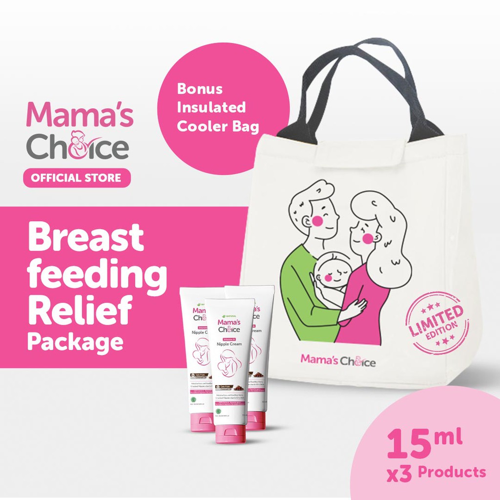 Mama's Choice Breastfeeding Relief Package (paket 3pcs krim puting ...