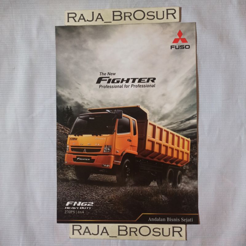 Jual Poster brosur flyer Mitsubishi Fuso The New Fighter Dump Truck 270PS FN62 HD Heavy Duty ...