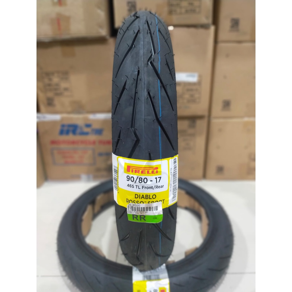 Jual Ban Motor Pirelli Diablo rosso Sport 90 80 17 Tubeless Gratis ...