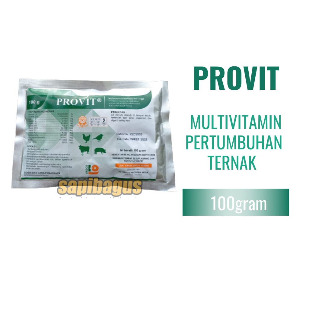 Jual Provit 100 gr - Multivitamin - Sapibagus | Shopee Indonesia