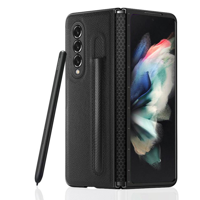 Jual CASING SAMSUNG GALAXY Z FOLD3 5G FOLD 3 LEATHER WITH S PEN HOLDE ...