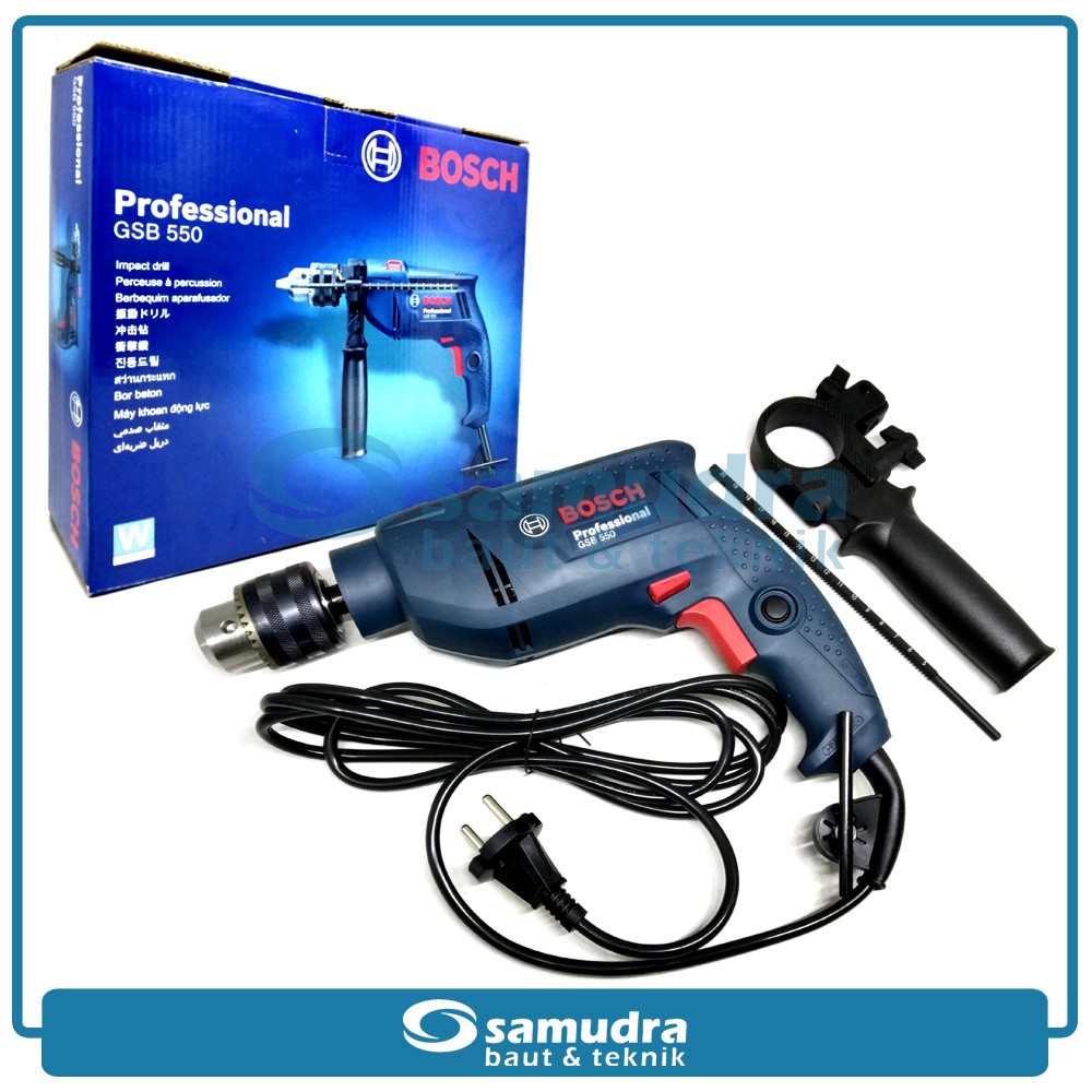 Jual BOSCH GSB 550 Mesin Bor Listrik Besi Kayu Beton Impact Drill ...