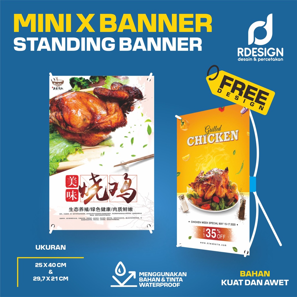 Jual MINI X BANNER CUSTOM DESIGN | Shopee Indonesia