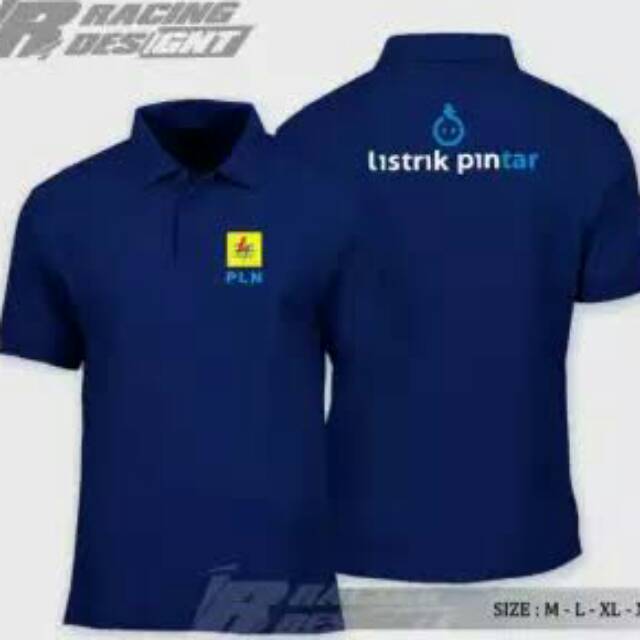 Jual Polo PLN biru navy/ kaos polo BUMN / baju perusahaan | Shopee ...