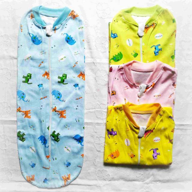 Jual Bedong Bayi Instan / Bedong Instan / Katun Motif Warna Newborn 0 3 ...