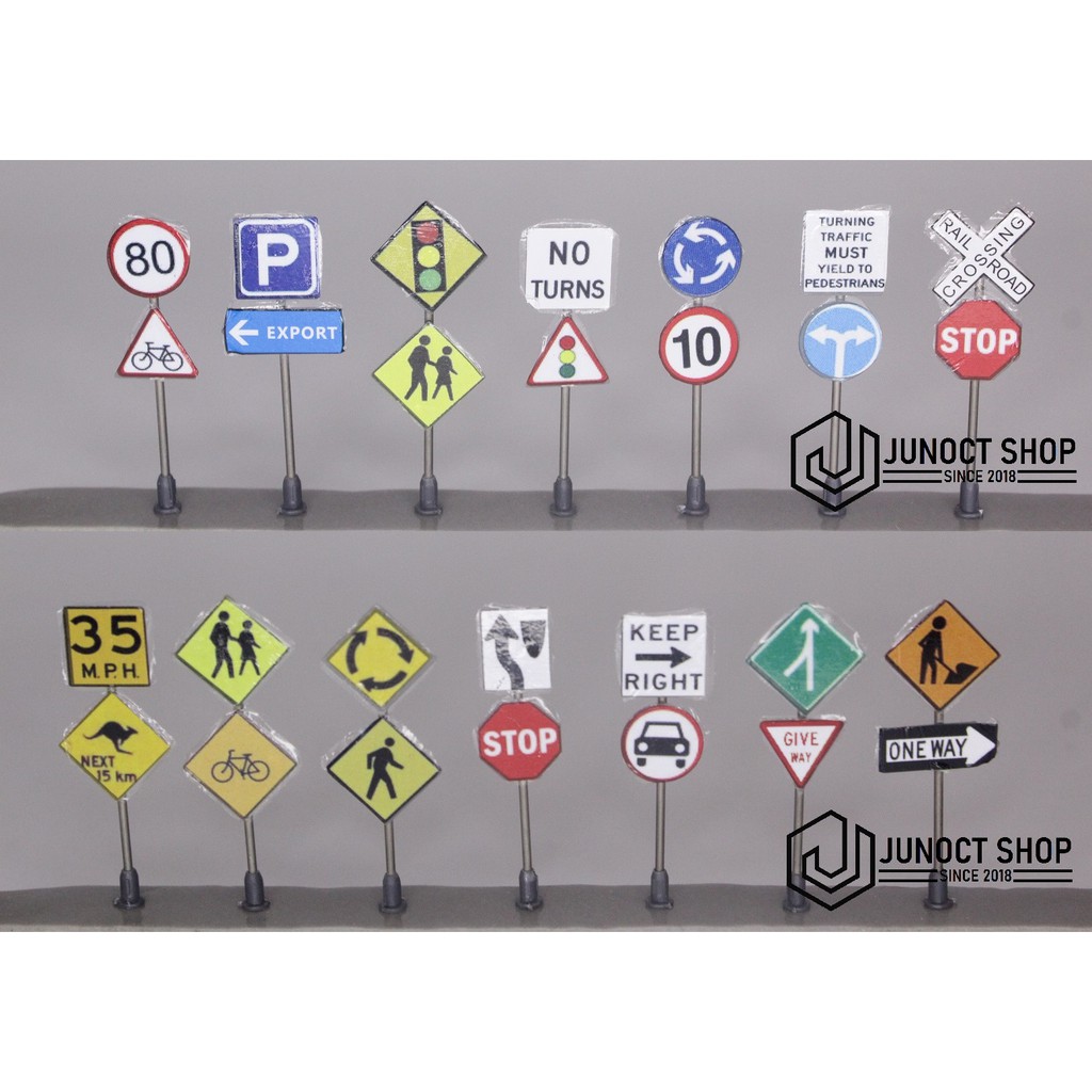 Jual MINIATUR RAMBU JALAN 1:64 LALU LINTAS HOTWHEELS DIECAST MAKET 02 ...