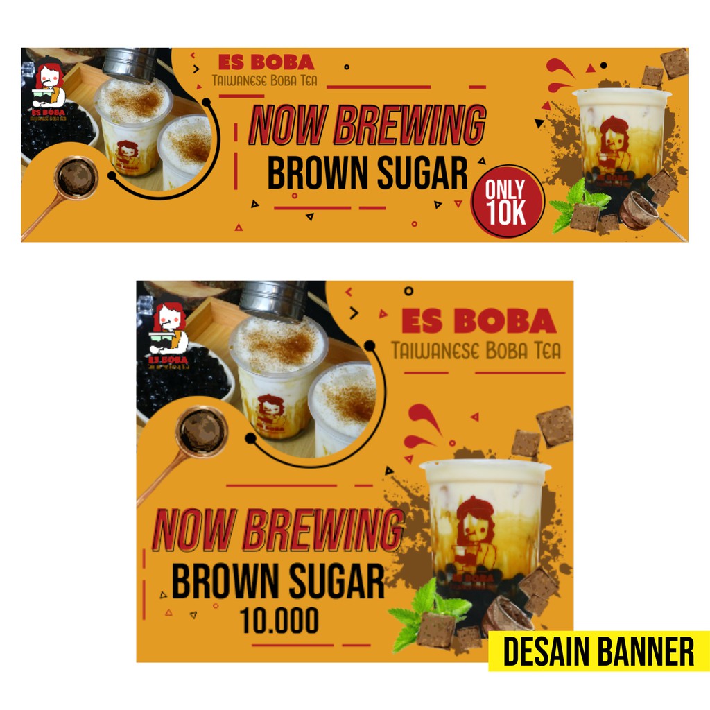 27+ Desain Spanduk Es Boba Images
