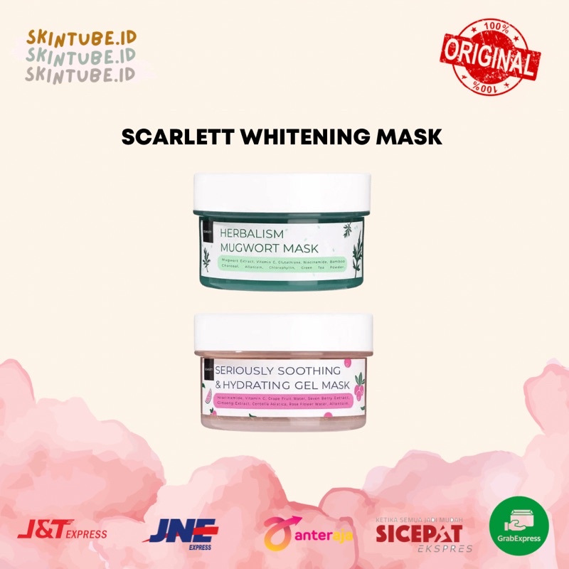 Jual Scarlett Whitening Mugwort Mask Berry Mask | Herbalism Mugwort ...