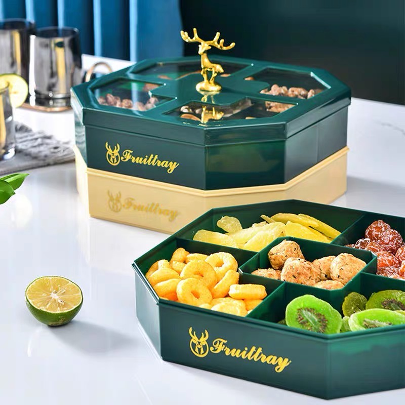 Jual Snack Box Oktagon Hijau Rusa 1 / 2 Tingkat Jar Tempat Makanan ...