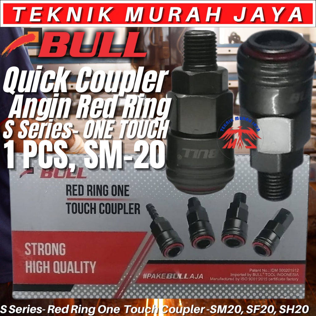 Jual BULL Coupler Selang Compressor SM 20 Sambungan Selang Kompresor ...