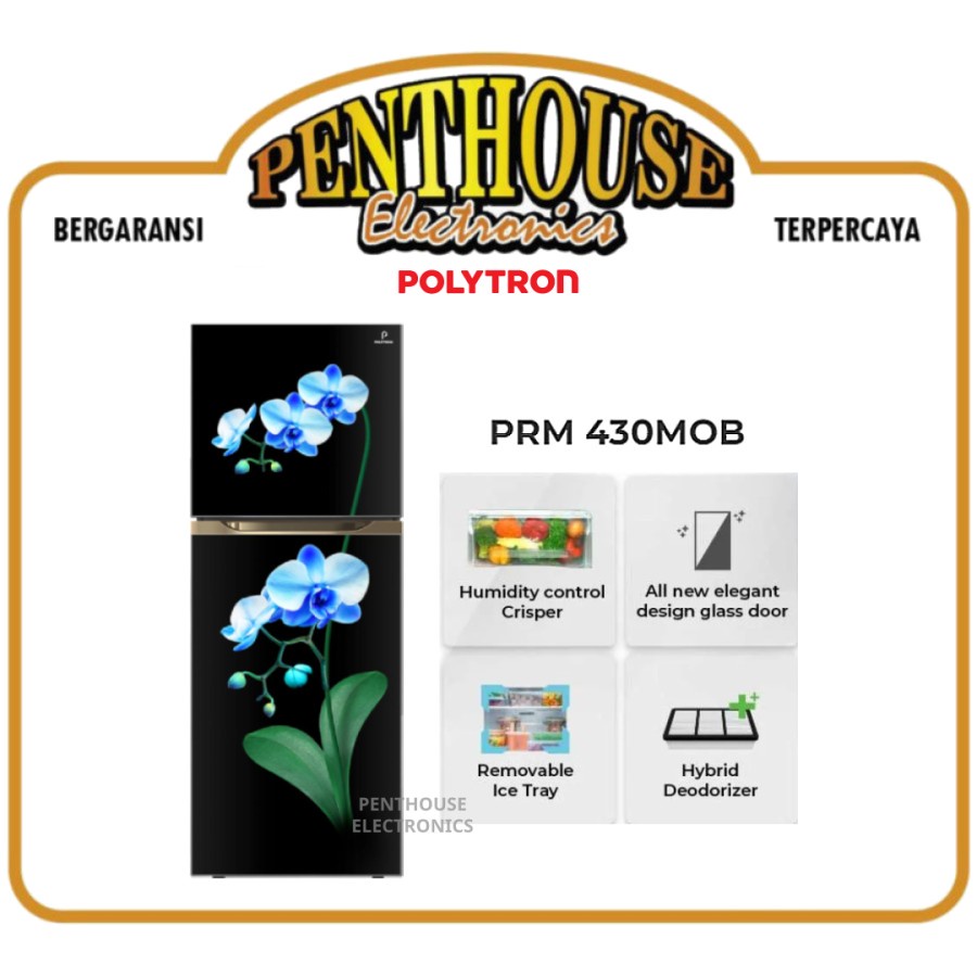 Jual POLYTRON Kulkas 2 Pintu Belleza 300 Liter PRM 430 MOB / PRM430MOB ...