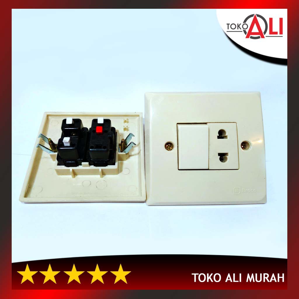 Jual BROCO ALLEGRA IB SAKLAR ENGKEL STOP CREAM/saklar tempel listrik ib ...