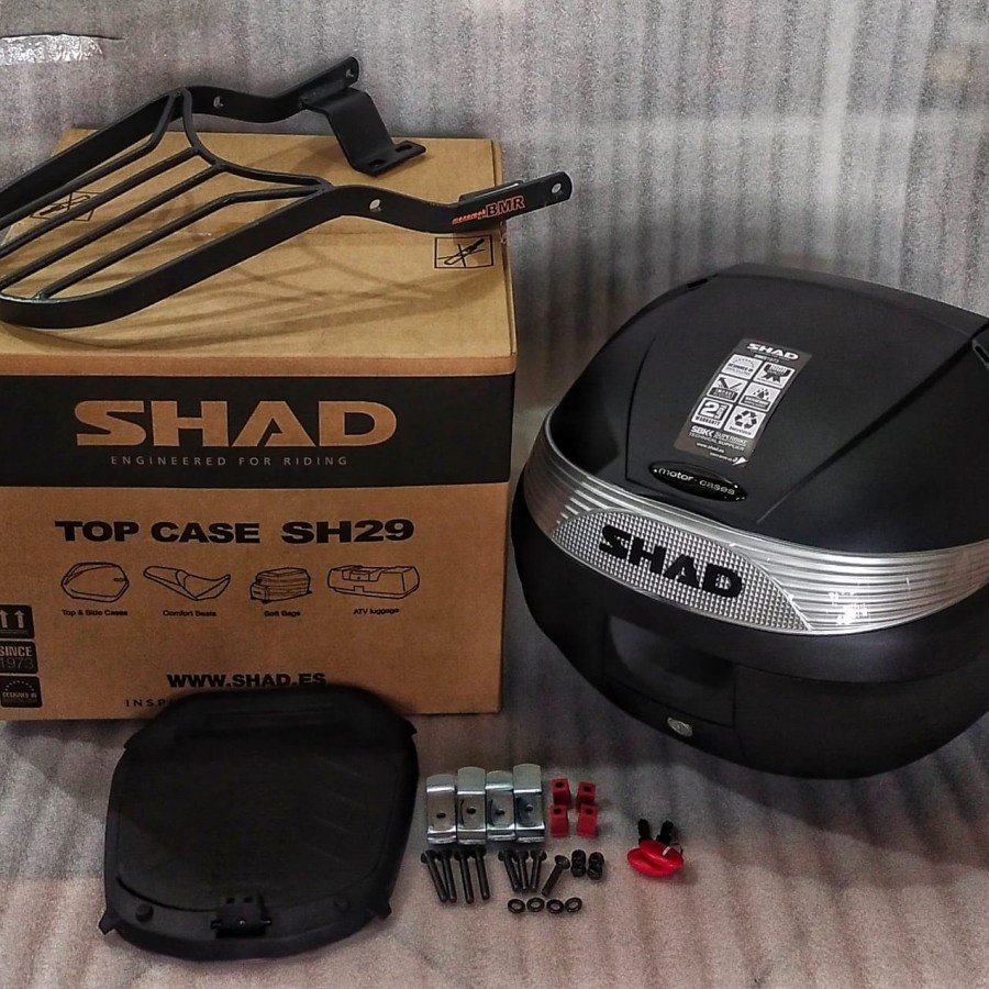 Jual BOX SHAD SH29 BOX MOTOR SH 29 + BREKET MUAT 1HELM FULL FACE SESUAI FOTO JANGAN LUPA KASIH ...