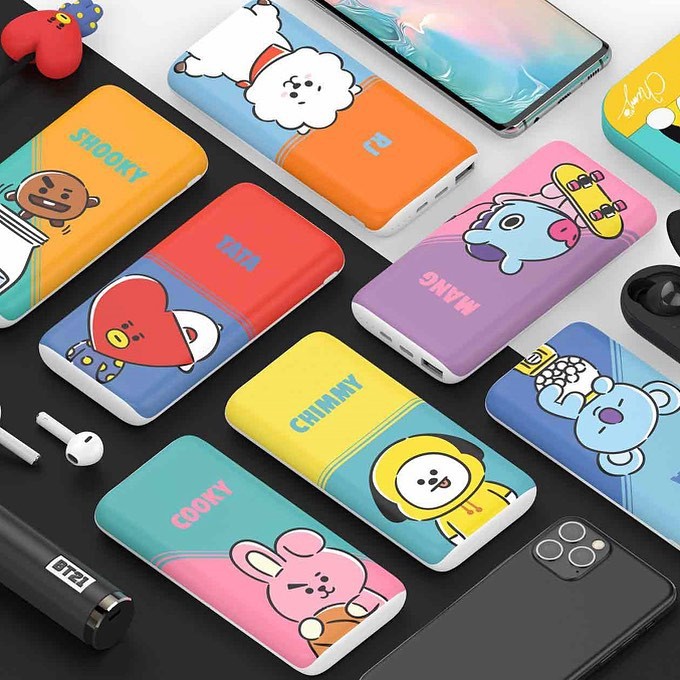 Jual Original BT21 Wireless Charging Power Bank 10000 mAh | Shopee ...