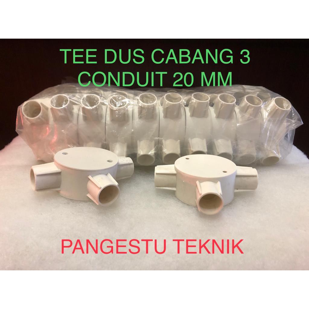 Jual T Dus Cabang 3 / Tee Dus / T Dos Jalur Listrik Putih 20MM 20 MM ...